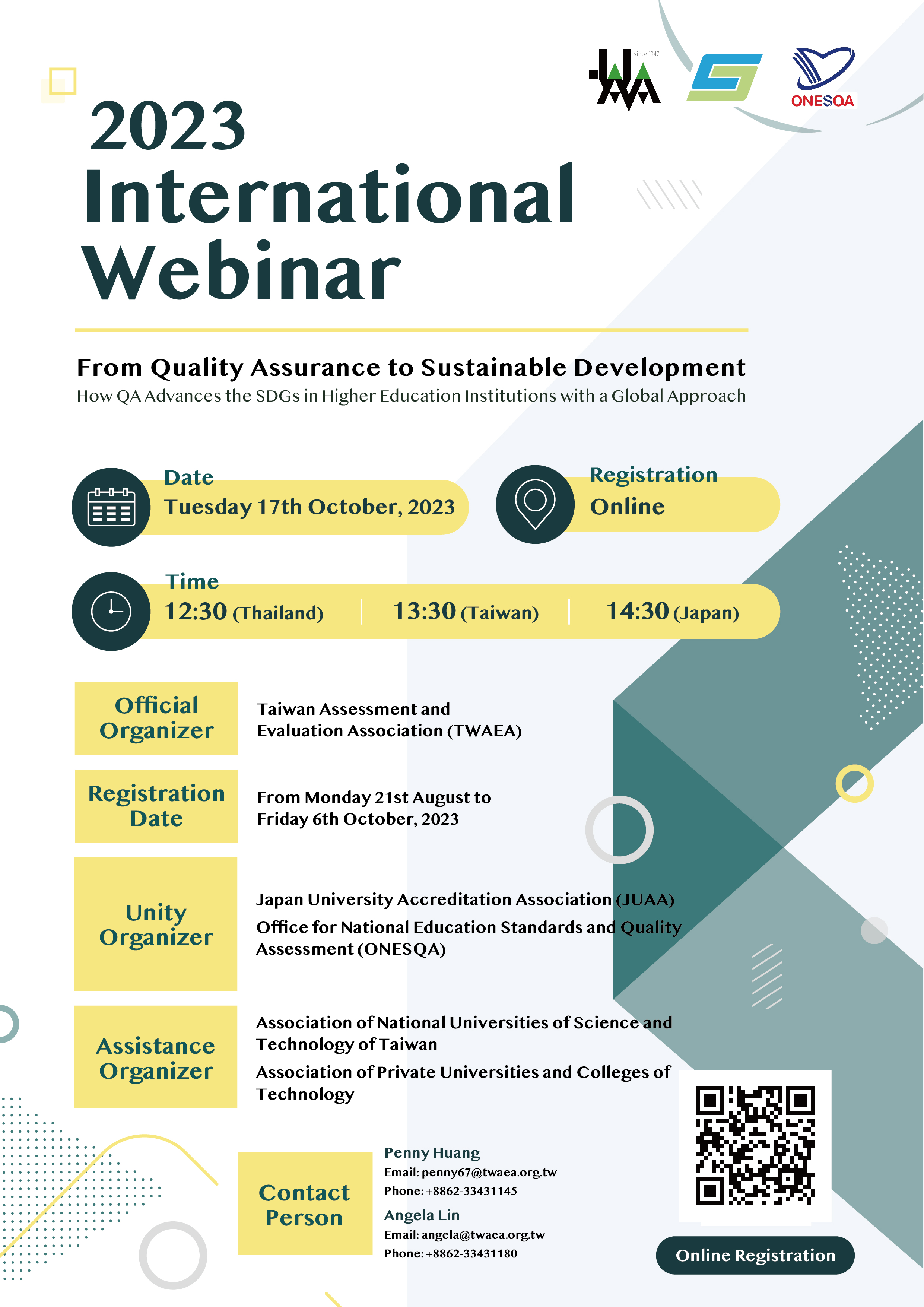 社團法人台灣評鑑協會 檢送台灣評鑑協會「2023年國際研討會」活動訊息，敬請惠予轉知相關人員，請查照。